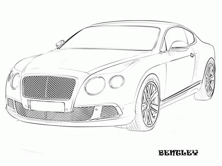 Bentley Printable Coloring Page